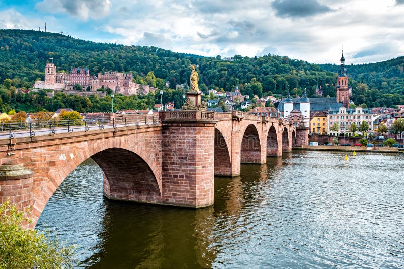 View of the Old, Beautiful City of Heidelberg Stock Image - Image of ...