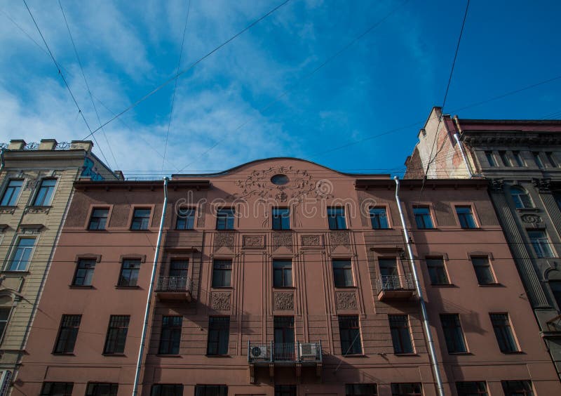 View on Old Building from the Street Stock Image - Image of ...