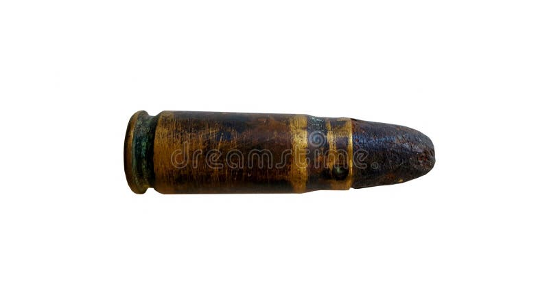 Old bullet on white stock image. Image of macro, group - 112698387