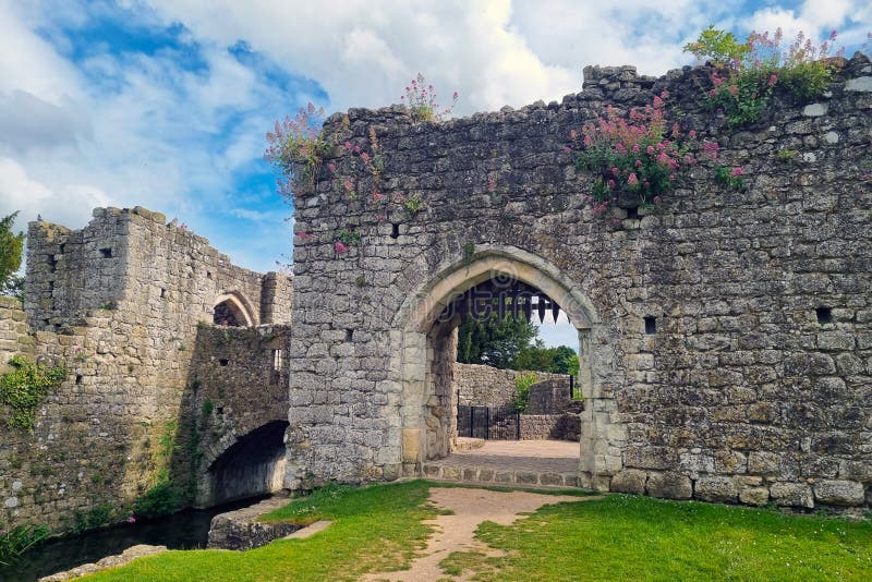 View of the Old Castle Walls and Gates. Stock Image - Image of ...