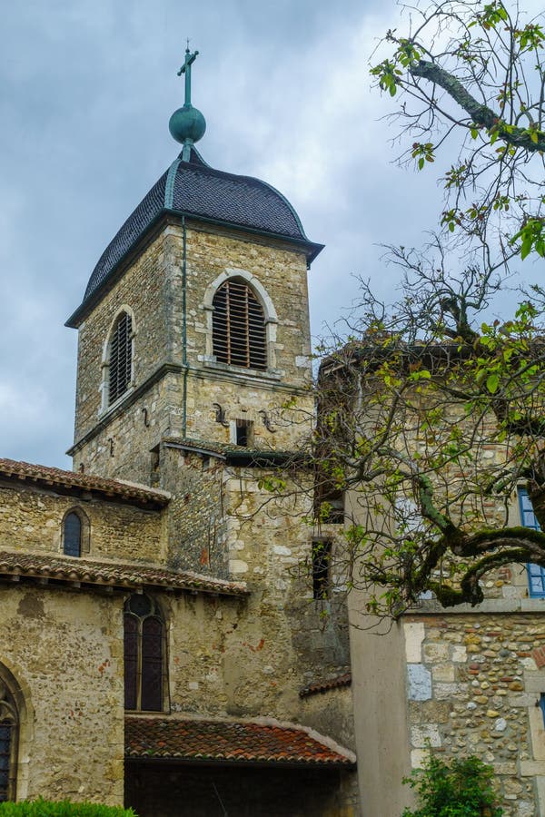 Church, in the Medieval Village Perouges Stock Image - Image of ...