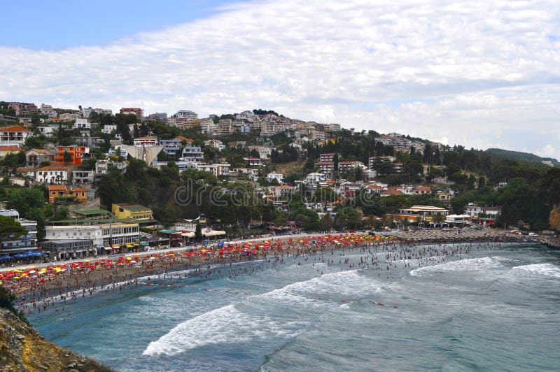 View of the Old City of Ulcinj Stock Image - Image of riviera ...