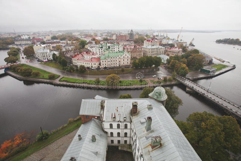 View of the Old City from the Vyborg Castle Tower Editorial Image ...