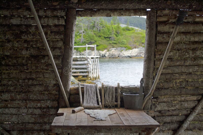 Old Fishing Shed in Burgeo Newfoundland Stock Photo - Image of waves ...