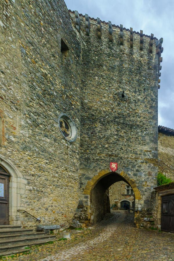 Gate, in the Medieval Village Perouges Stock Image - Image of portal ...
