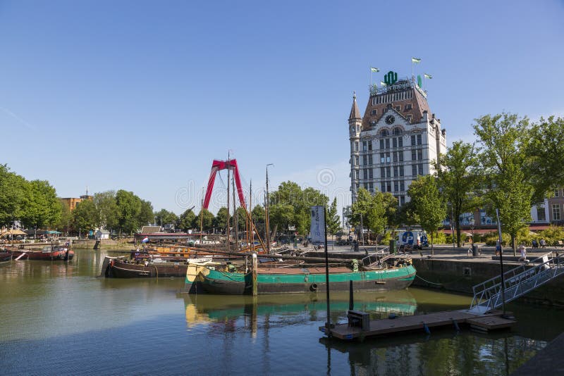 View of the Old Harbor in the Central Part of Rotterdam Editorial Stock ...
