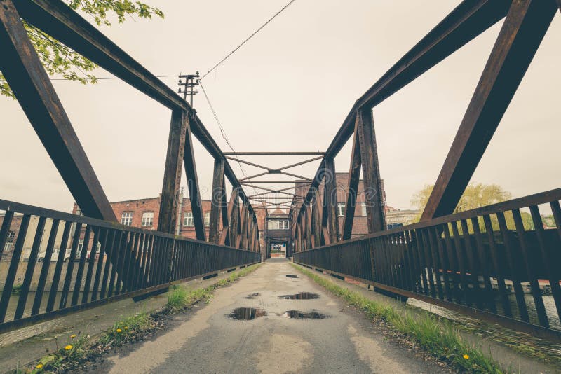 View of the Old Historical Steel Bridge Stock Image - Image of ...