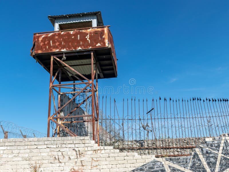 View with Old Prison Controller, Rummu Quarry Stock Photo - Image of ...