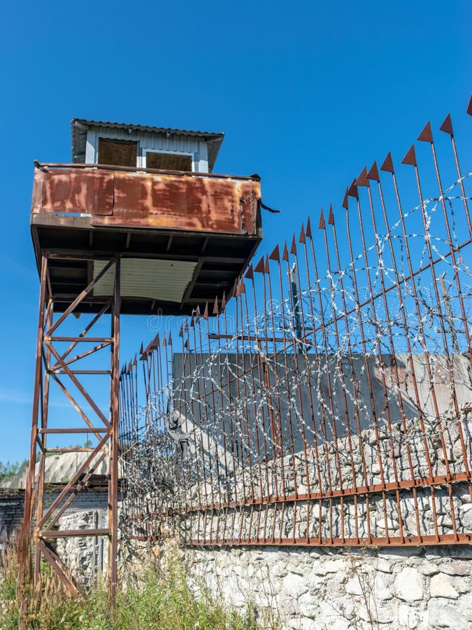 View with old prison controller, Rummu quarry, View with old prison ...
