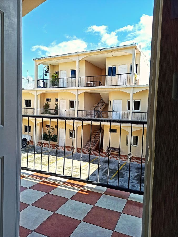 View from an Old Roadside Motel Room Stock Image - Image of hospitality ...