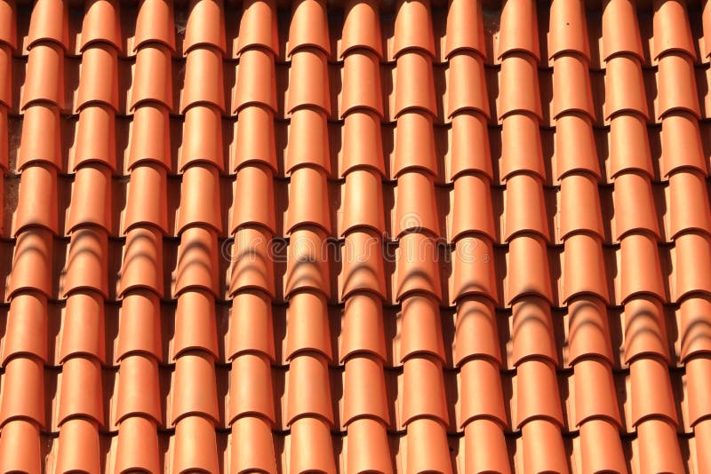 View of Old Roof Shingles Background and Texture. Orange Wall ...