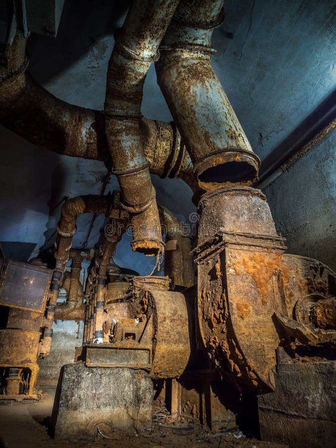 Old Rusty Ventilation System Stock Image - Image of factory, urban ...
