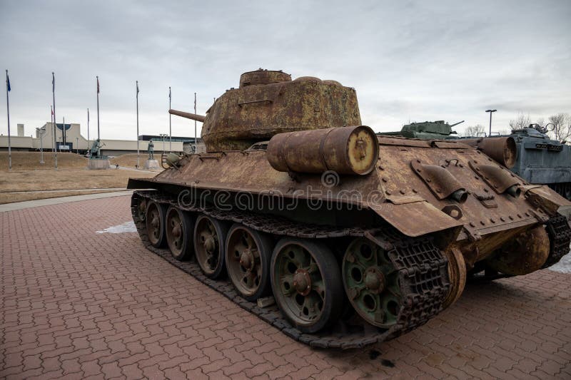View of an Old Soviet T-34 at the Calgary Military Museums Editorial ...
