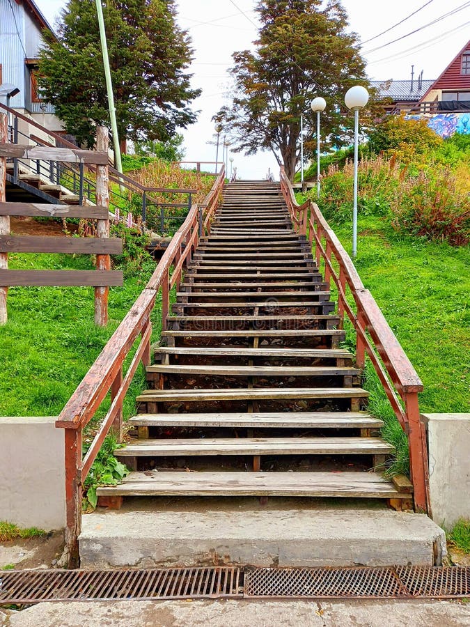 View of Old Stairs in Urban Setting. Perspective of Steps and Old ...