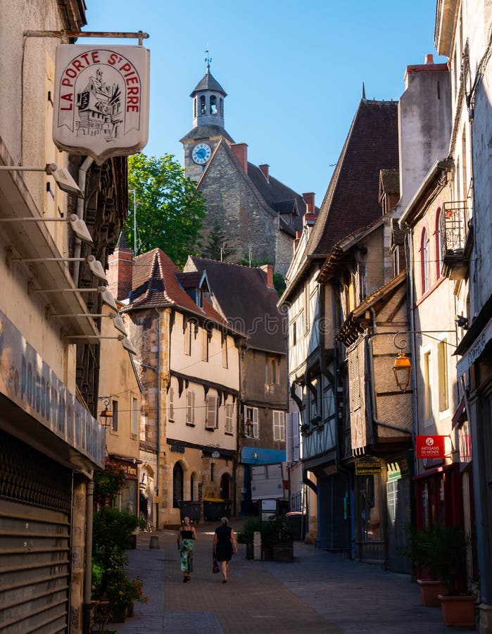 View of the Old Streets of Montlucon, France Editorial Stock Photo ...