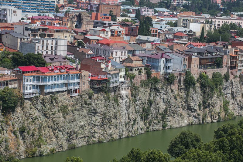 View of the old Tbilisi stock image. Image of tbilisi - 100253585