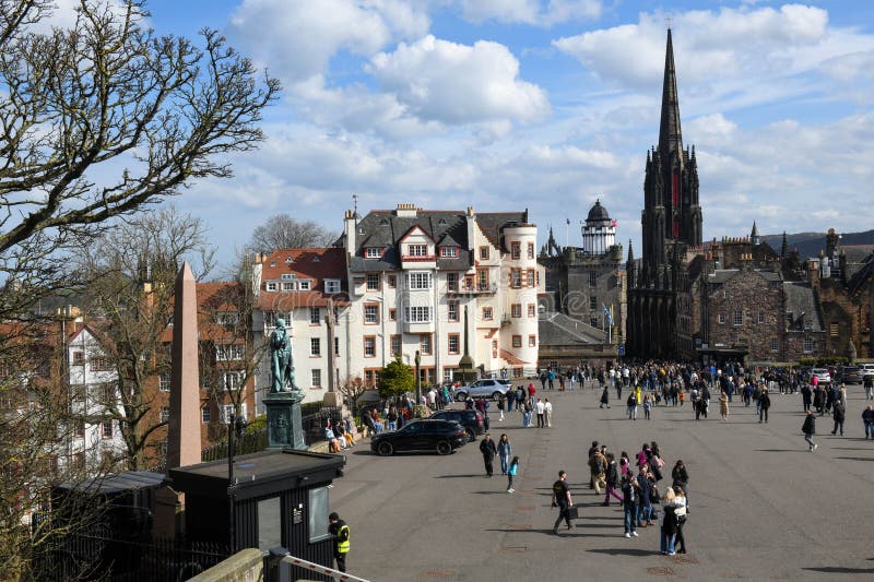 View at the Old Town of Edinburgh on Scotland Editorial Image - Image ...