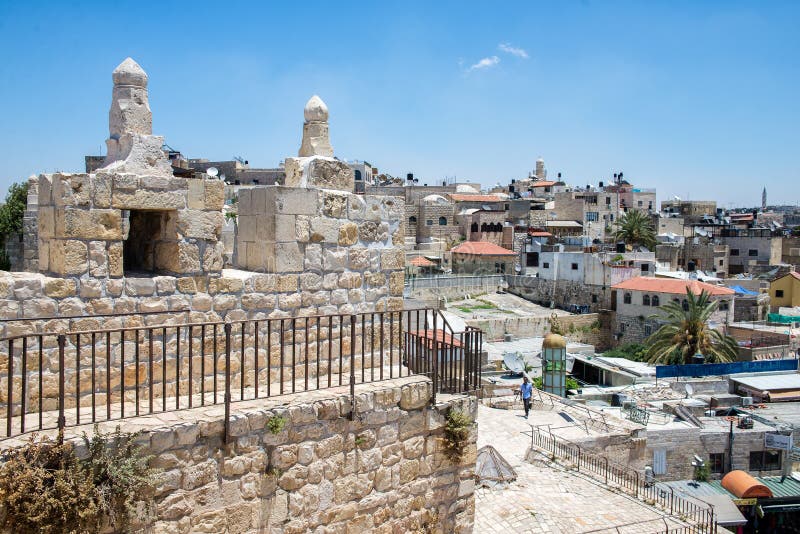 View of the old town editorial image. Image of jerusalem - 94038785