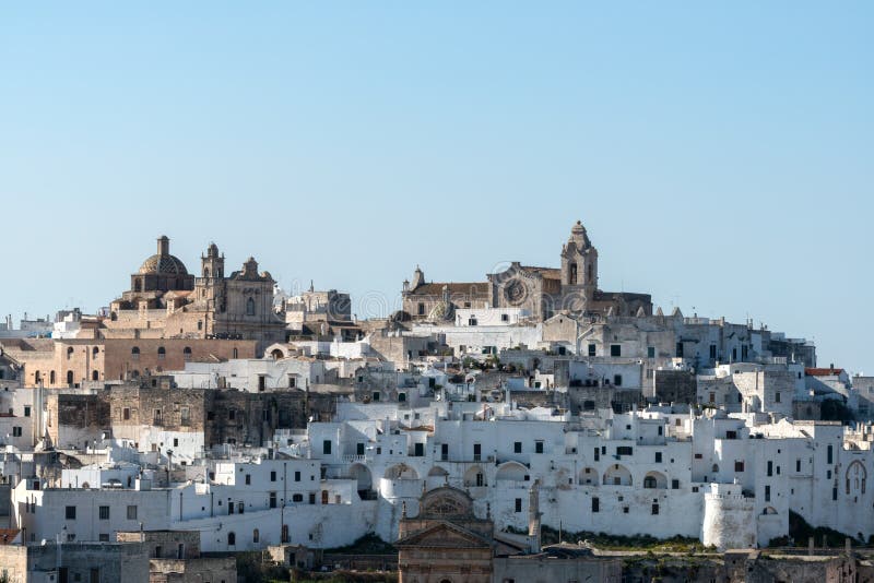 The Old Town Ostuni in Apulia Stock Photo - Image of oriental, adriatic ...
