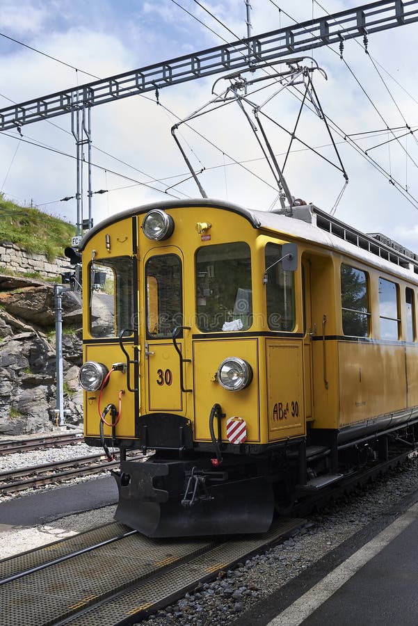 View of an Old Train in Alp Grum Station Editorial Photography - Image ...