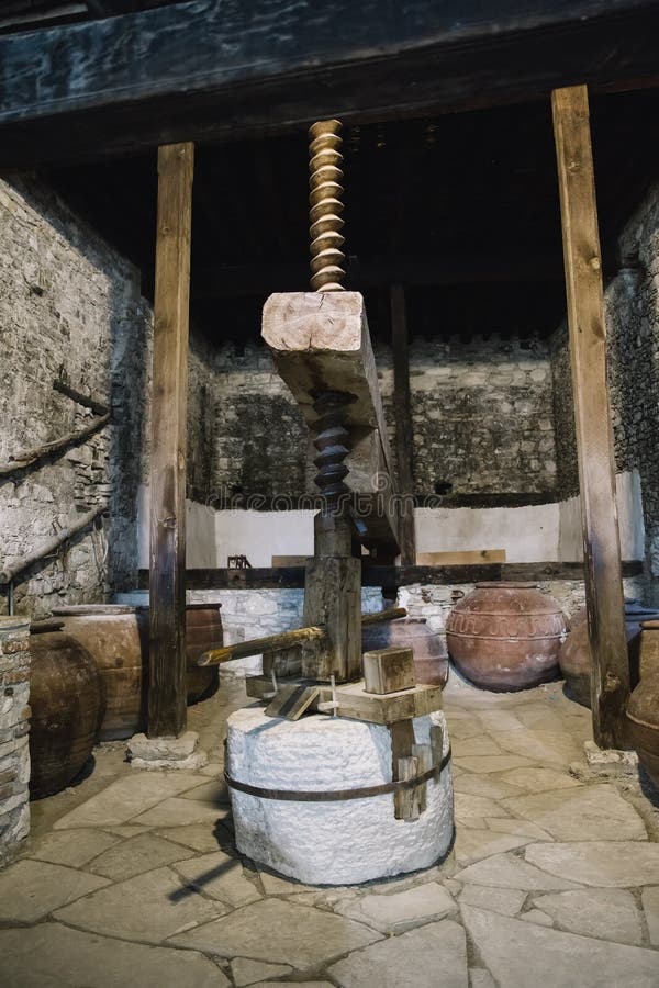 Old wine making press stock photo. Image of grapevine - 120044720