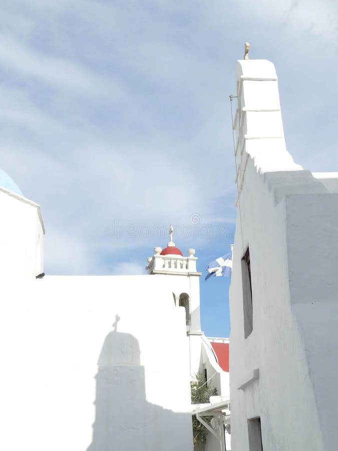 View of Old White Historical Buildings Against Scenic Sky Stock Photo ...