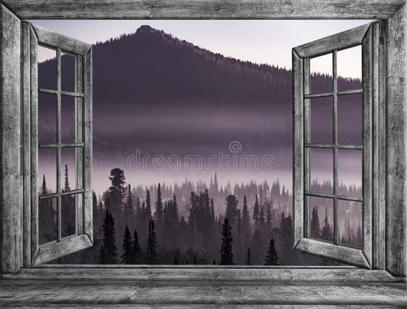 View from the Old Window To the Valley Stock Image - Image of outdoor ...