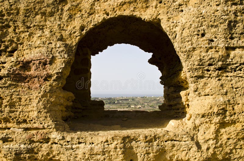 Roman Window stock image. Image of dark, clay, brick, entrance - 1471911