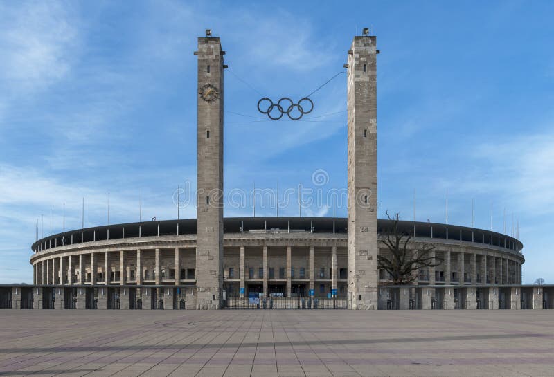 View on the Olympic Stadium Editorial Stock Image - Image of berlin ...