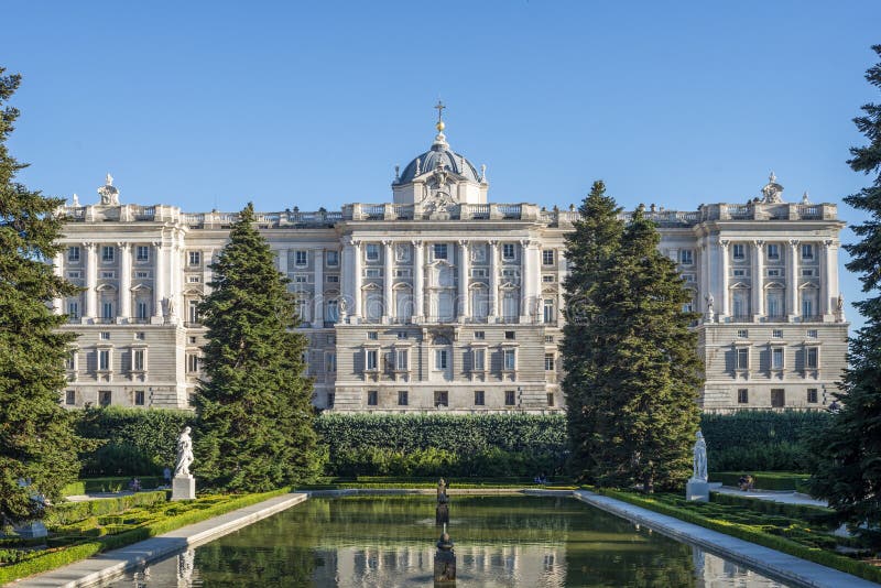 View of One of the Side Facades of the Royal Palace of Madrid Stock ...