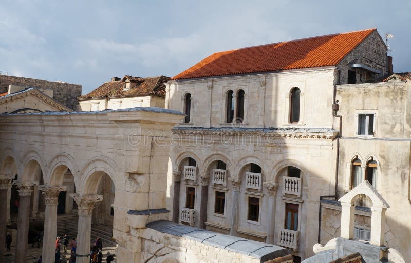 View Onto Prothyron and Peristyle at the Diocletian Palace Editorial ...