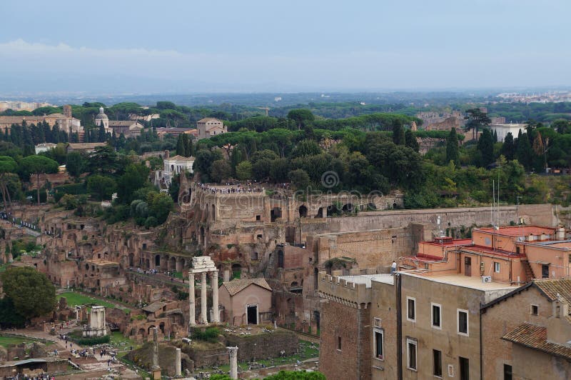 View Onto Rome from the Hill Stock Image - Image of horizon, landmark ...
