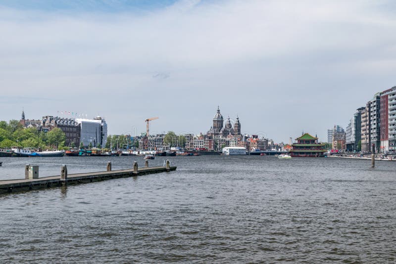 Oosterdok Water at Amsterdam Editorial Stock Image - Image of dutch ...