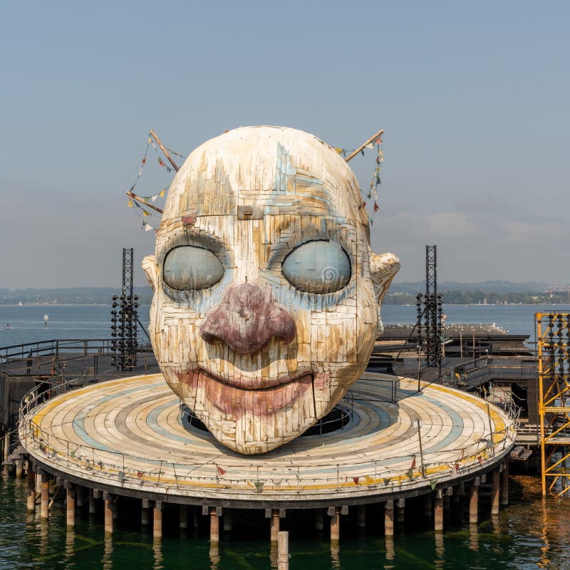 View of the Open Air Theater in Bregenz with the Verdi`s Rigoletto ...