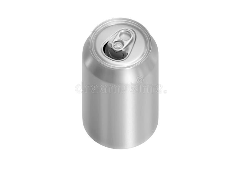 A View Open Cap of Beer or Soft Drink Can Isolated on White Stock ...