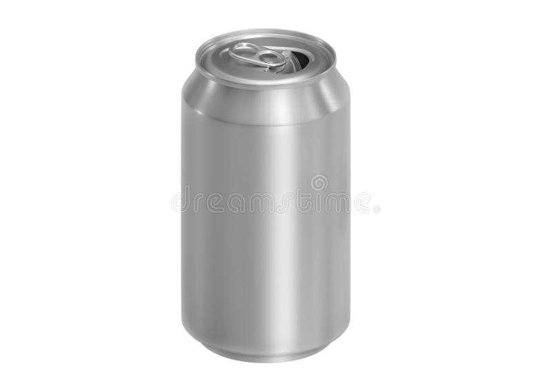 A View Open Cap of Beer or Soft Drink Can Isolated on White Stock ...