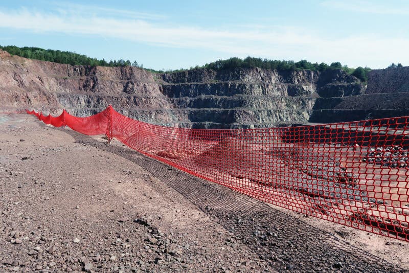 View into an Open Pit Mine with Prophyry Rock Material Stock Photo ...