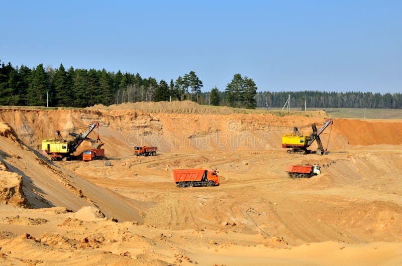 View of the Open Pit Mining. Stock Photo - Image of industrial, dump ...