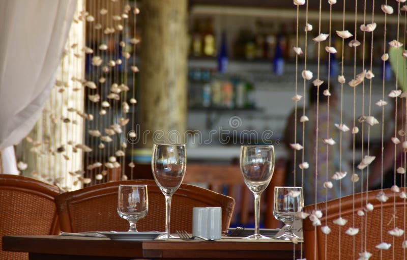View into Open Space Restaurant Stock Photo - Image of setup, food ...