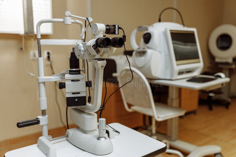 Microscope Lab Diagnostics, Microscope Lens Close Up Stock Photo ...