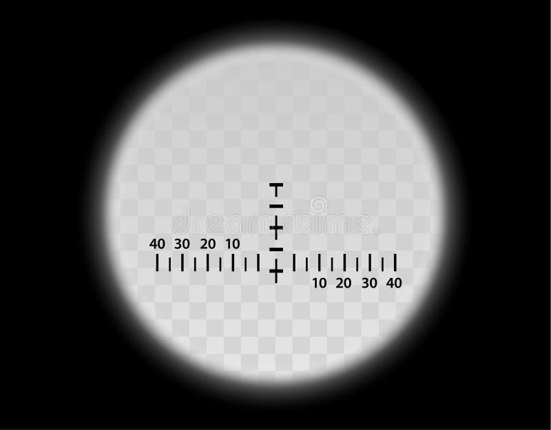 View through the Optical Sight. Military Scale. Stock Illustration ...