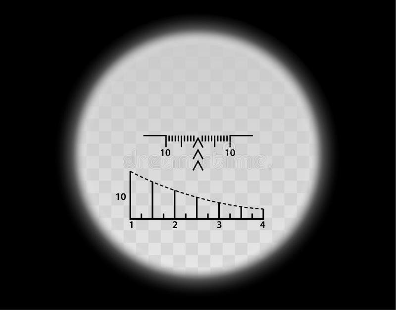 View through the Optical Sight. Military Scale. Stock Illustration ...