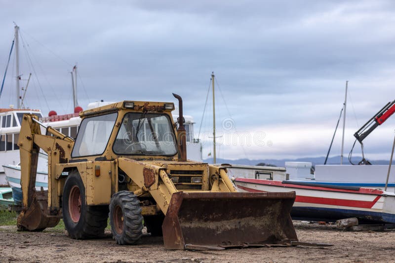Old rusty bulldozer stock photo. Image of metal, object - 268194364