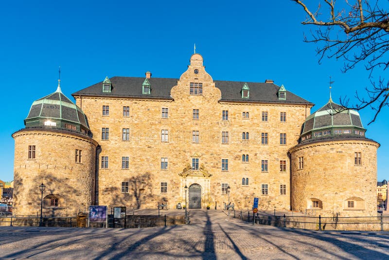 View of the Orebro Castle, Sweden Stock Image - Image of castle, island ...