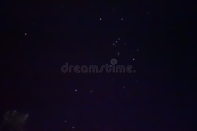 View of Orion and Canis Major Constellations in the Dark Night Sky ...