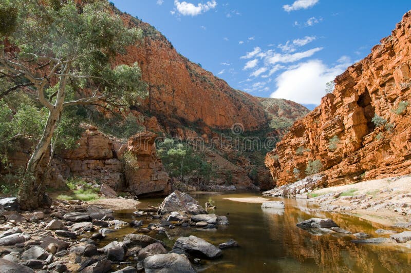 View of Ormiston Gorge, Australia Stock Image - Image of rock ...