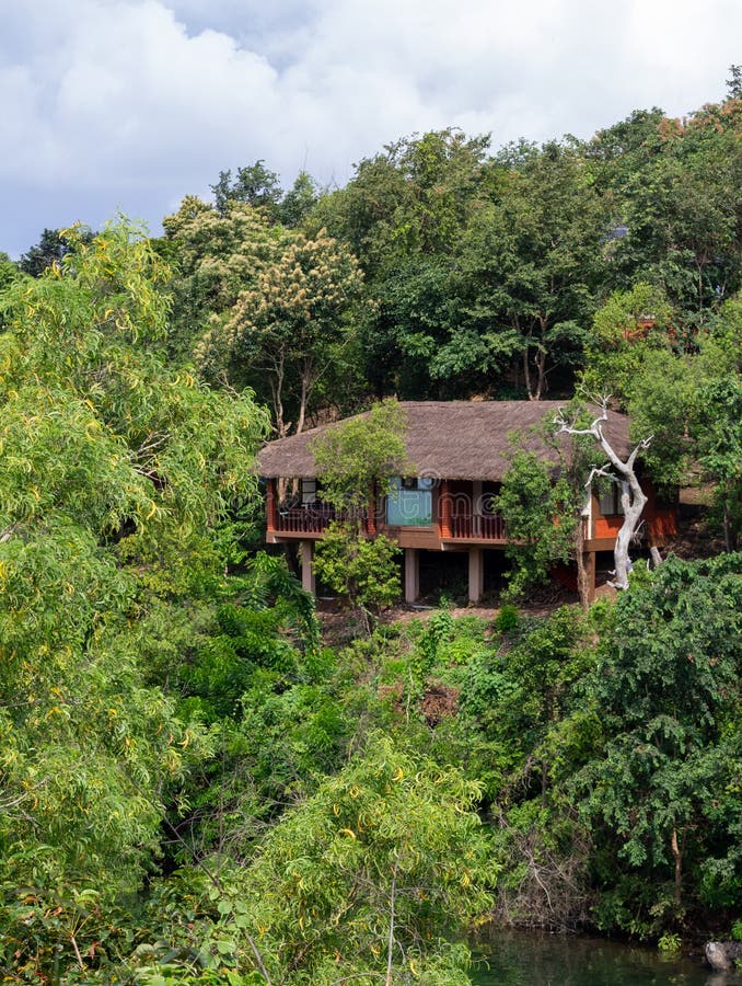 A View Other Cottages and River from a Cottage of a Resort Stock Photo ...
