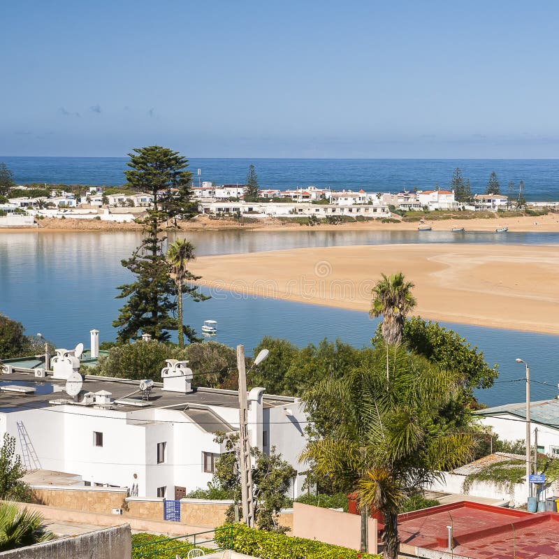 View of Oualidia stock image. Image of experience, adventure - 66519273