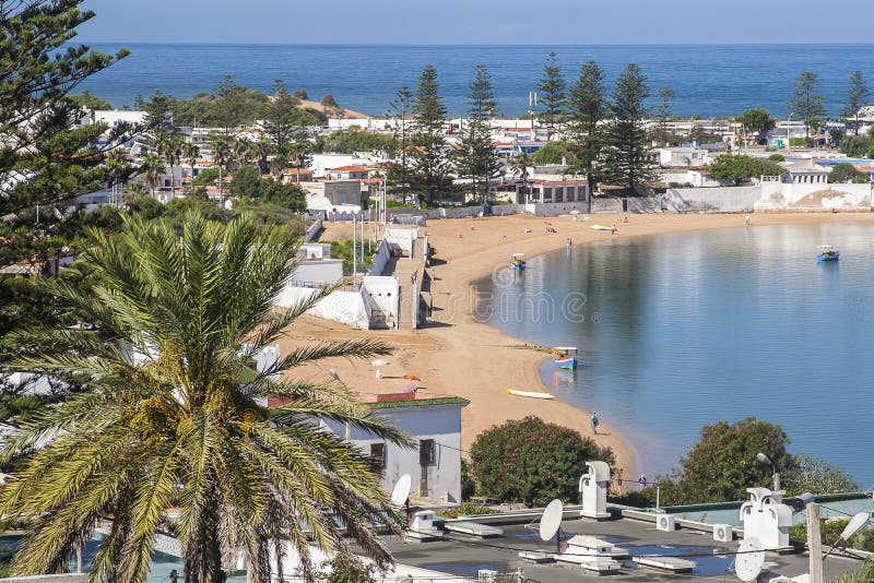 View of Oualidia stock image. Image of experience, coast - 66519315