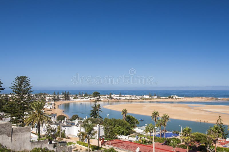 View of Oualidia stock image. Image of holiday, life - 67007673